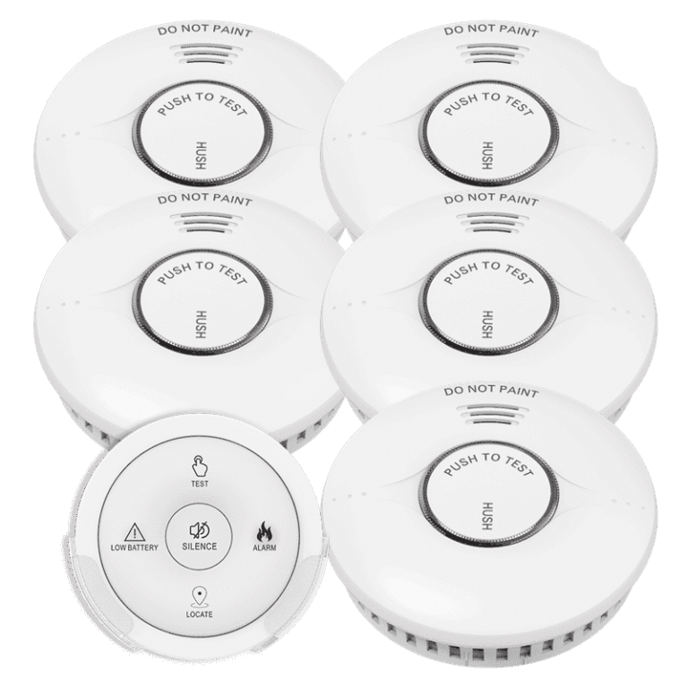 7x Emerald Wireless Interconnected Smoke Alarms Pack With 1x Free ...